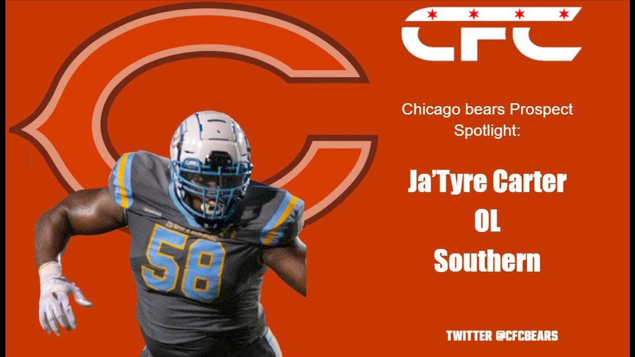Chicago Bears OL Ja'Tyre Carter DOMINATING the senior bowl - YouTube