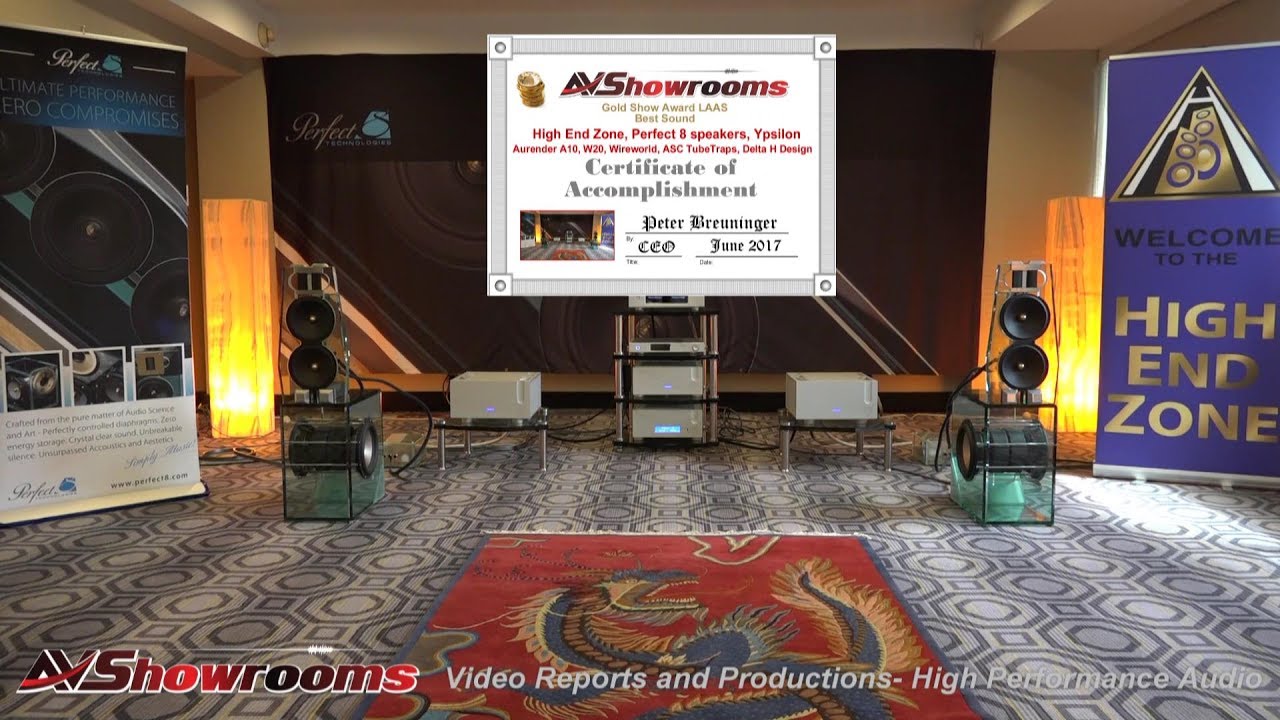 High End Zone, Perfect 8 speakers, Ypsilon electronics, Aurender A10, W20, Wireworld, ASC ...