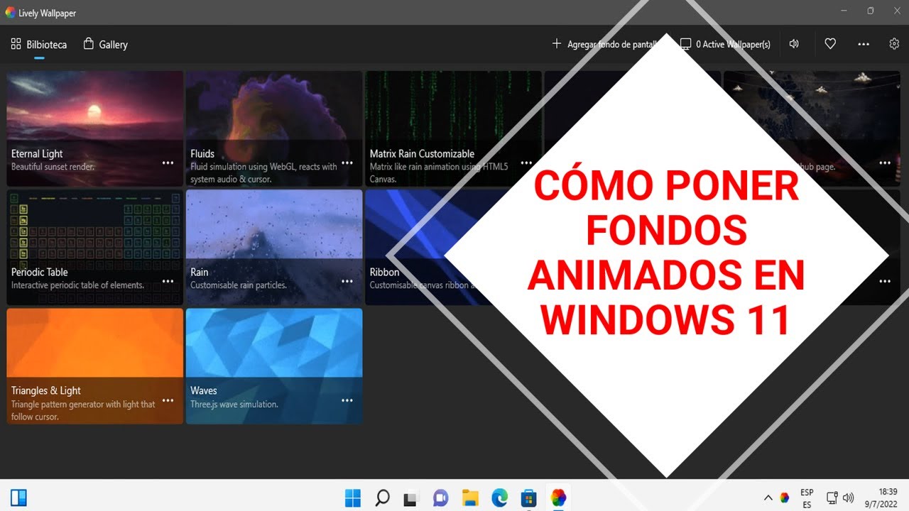 Como PONER FONDOS ANIMADOS en tu PC con Windows 11 - Fondos animados ...