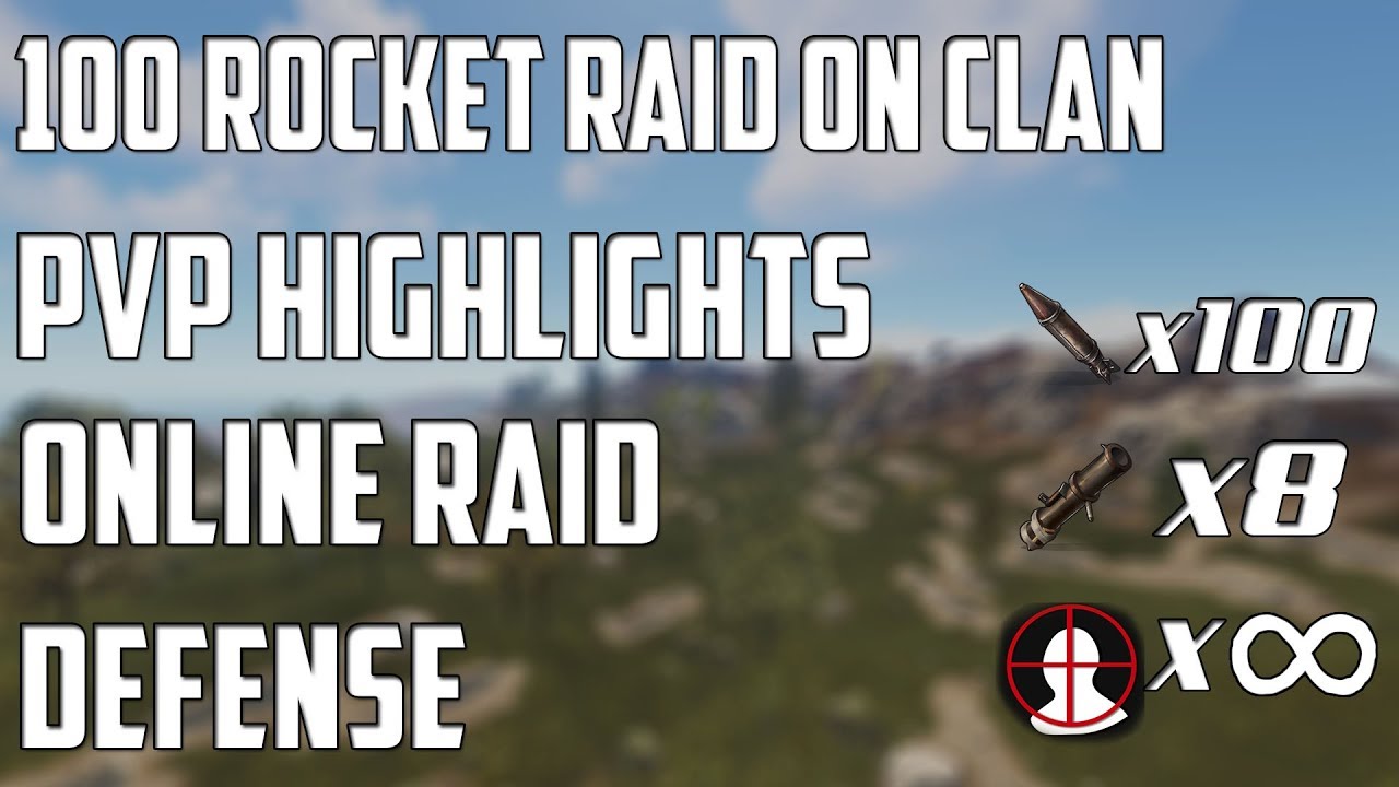 Rust PvP Highlights | 100 Rocket Raid | Online Raid Defense - YouTube