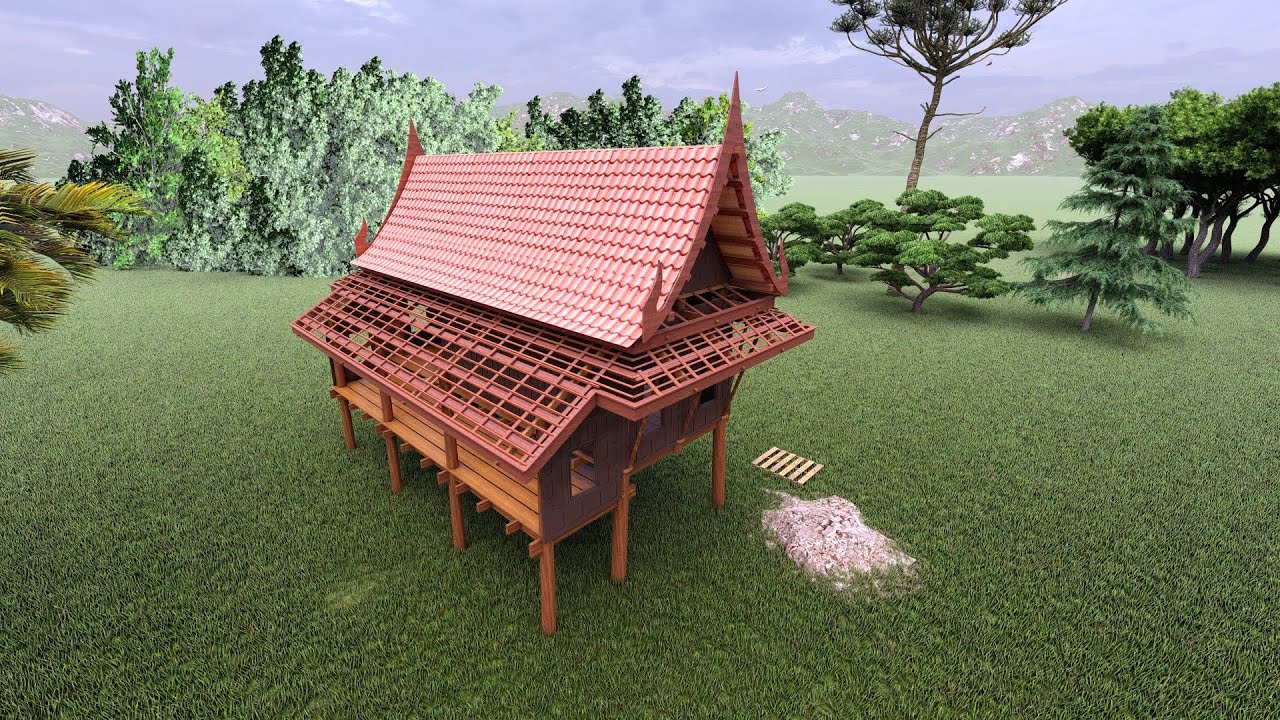 How to Building a traditional Khmer old house - YouTube