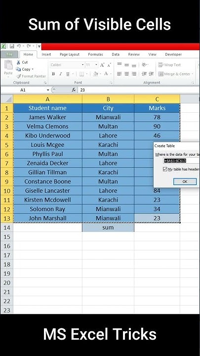 How to get sum of Visible cells only in MS Excel - MS Excel tips and tricks - #shorts - YouTube