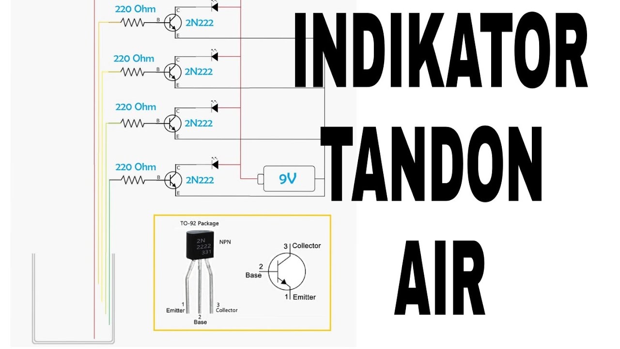 cara membuat watter level indikator tandon air atau tangki air - YouTube