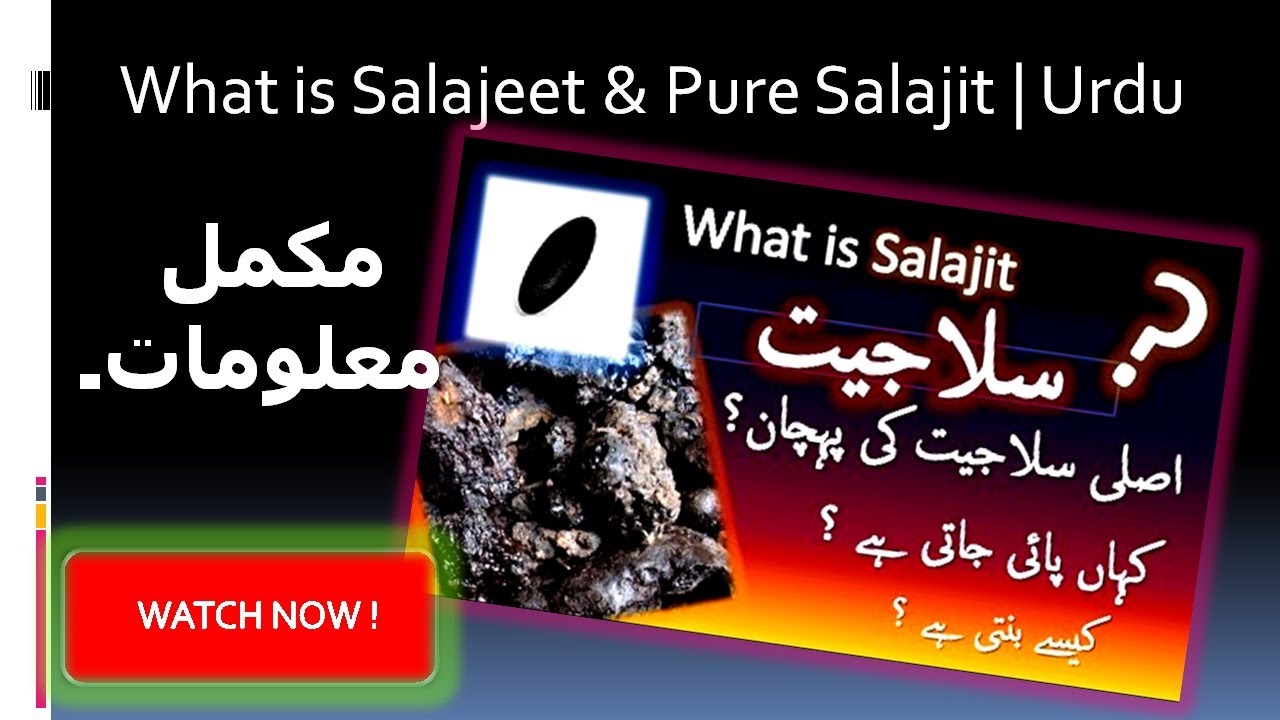 What is Salajeet & Pure Salajit | Urdu - YouTube