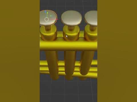 #Shorts 3D Modeling in a Blitz: Trumpet Cartoon Tutorial #Animation #tutorial #3DModeling # ...