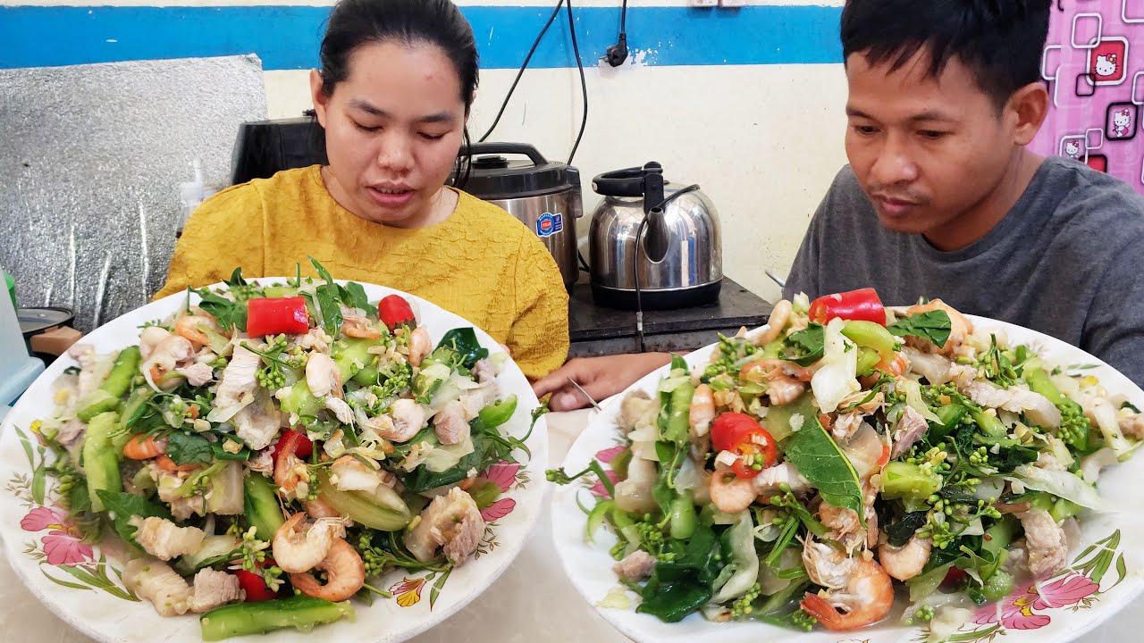 SDAO SMALL SHRIMPS AND PORG IN DRY SEASON BUT SO YUMMY EASY HOW TO COOK ...