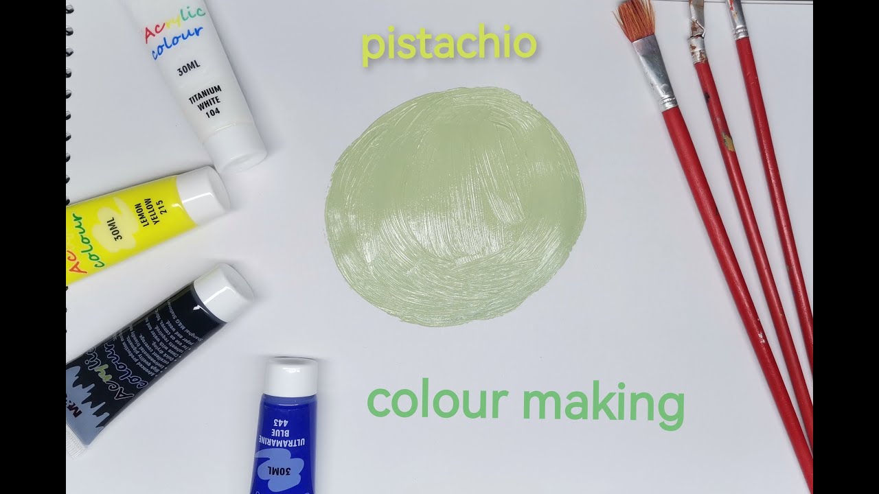 pistachio shade making || how to make light soft green. colour ...