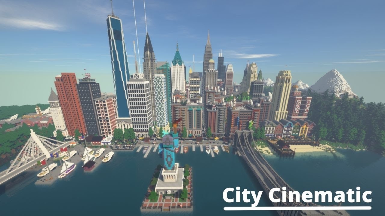 Minecraft - City Cinematic - YouTube