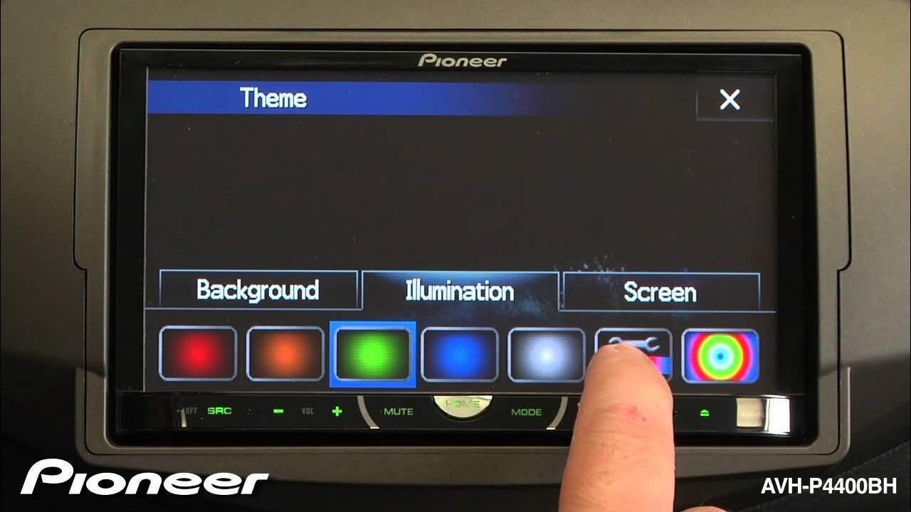 How To - AVH-P4400BH - Custom Illumination - YouTube