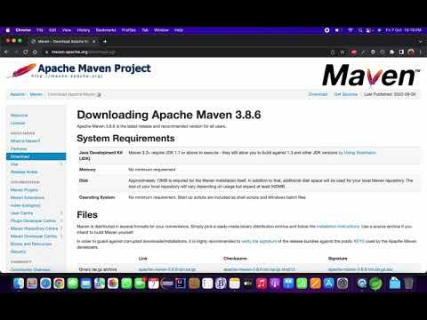 Install Apache Maven 3.8.6 on MacOS M1/M2 2022 - YouTube