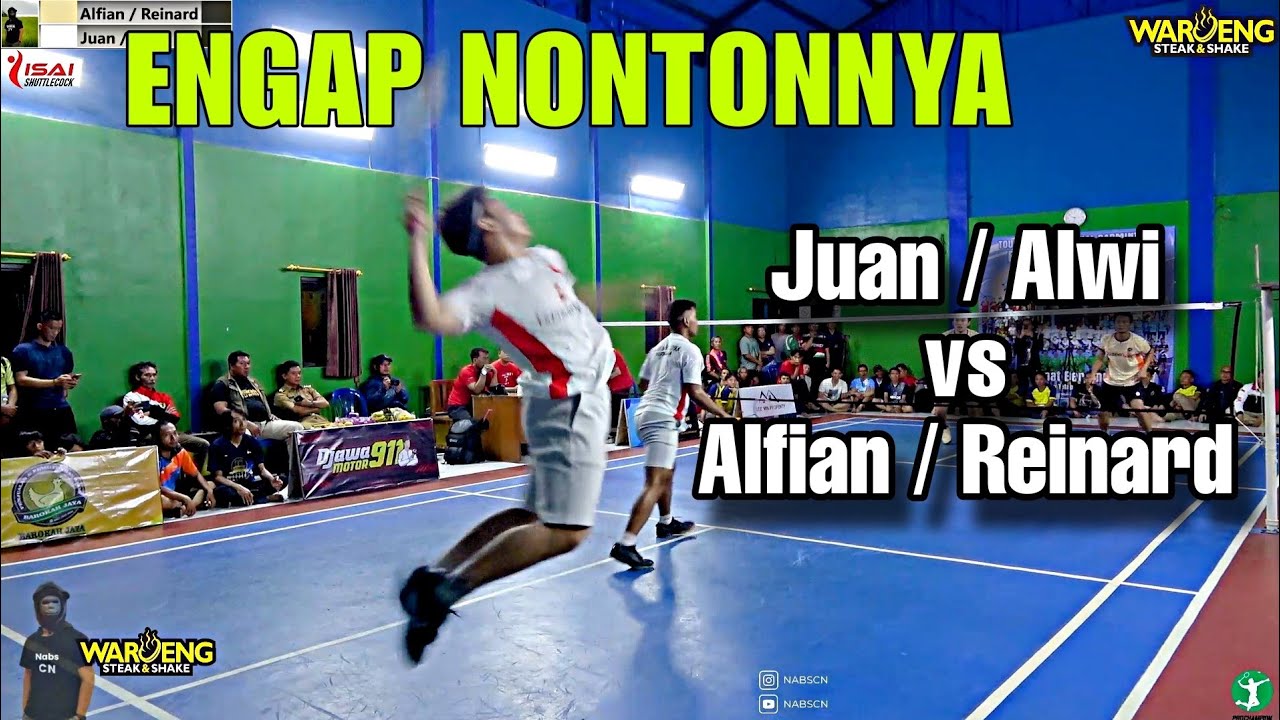 JUAN / ALWI VS REINARD / ALFIAN Pembuka Tarung Bebas Badminton 2024 ...