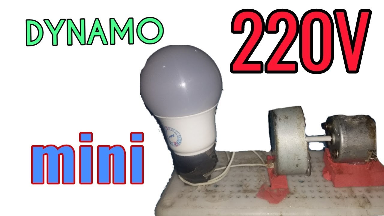 Làm Dynamo mini phát điện từ mô tơ giảm tốc 220v. How to make dynamo ...