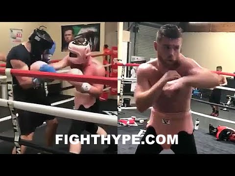 CANELO BATTERS SPARRING PARTNER AS HE TRAINS FOR GOLOVKIN ON HIS ...