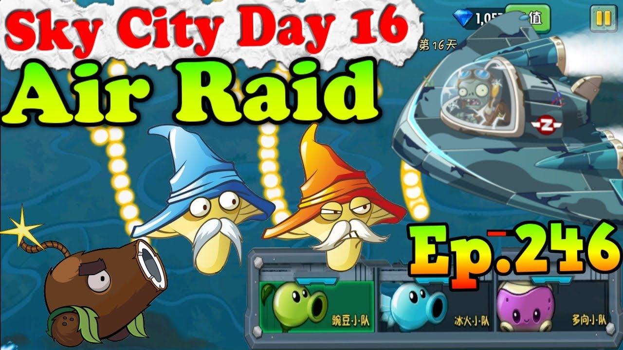 Plants vs. Zombies 2 (China) - Air Raid 2 BOSS Arbiter-X - Sky City Day ...