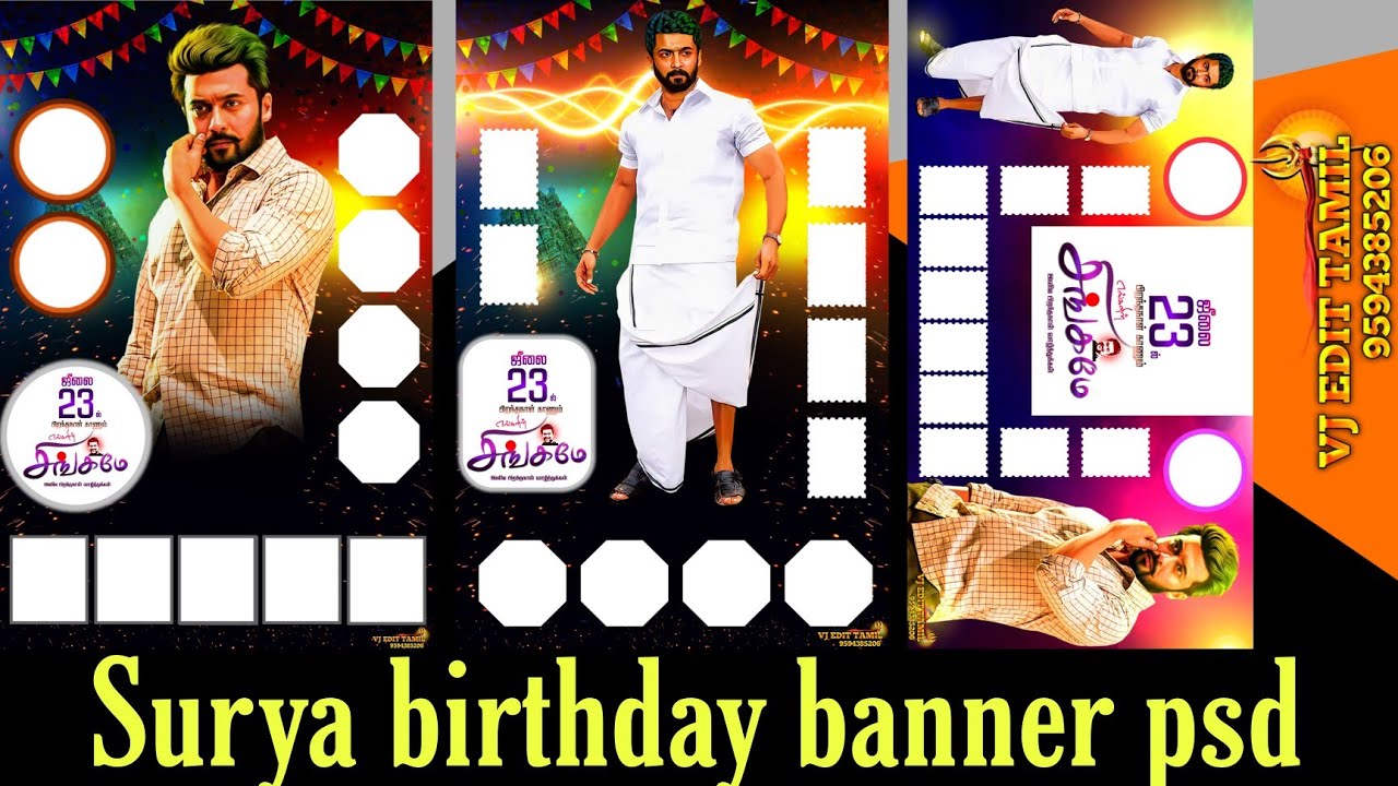 Surya Birthday banner Design Psd banner edit free - YouTube