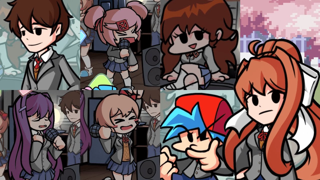 FNF: DOKI DOKI TAKEOVER (part 2 - the end) Friday Night Funkin' – mods ...