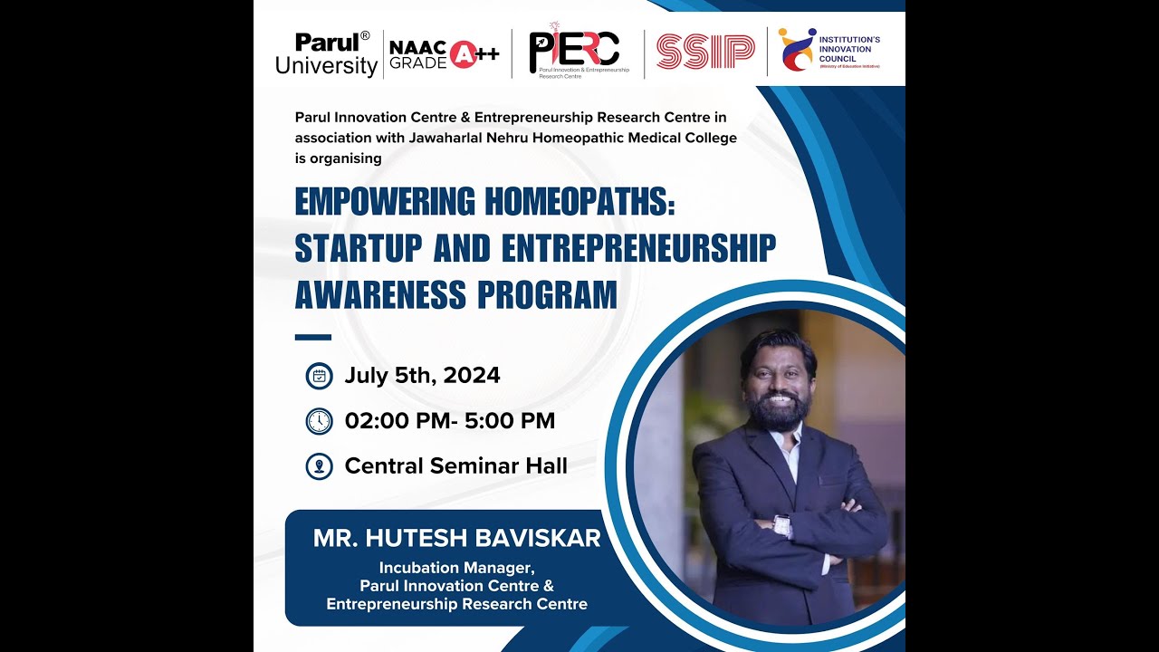 Sensitization Program on Entrepreneurship by IIC-Parul University #entrepreneurship #innovation ...