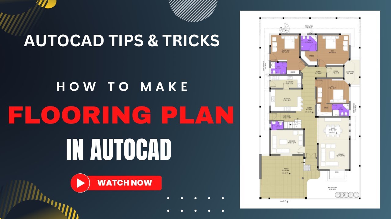 How To Make Flooring Plan in AutoCAD🏹 | Flooring Tiles Plan🚀 - YouTube