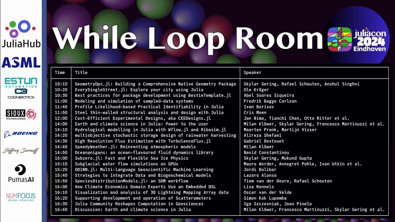 JuliaCon 2024 | While Loop Room | Day 3 - YouTube
