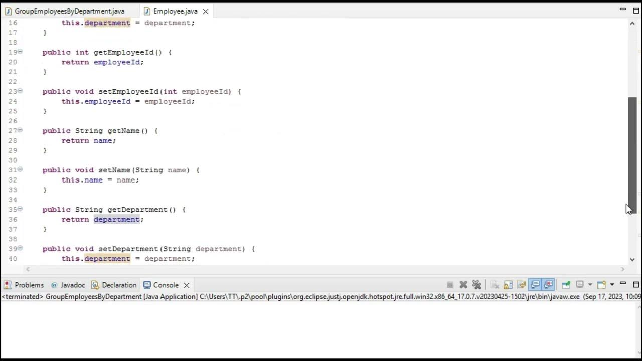 Group Employees By Department using Java Stream API - YouTube