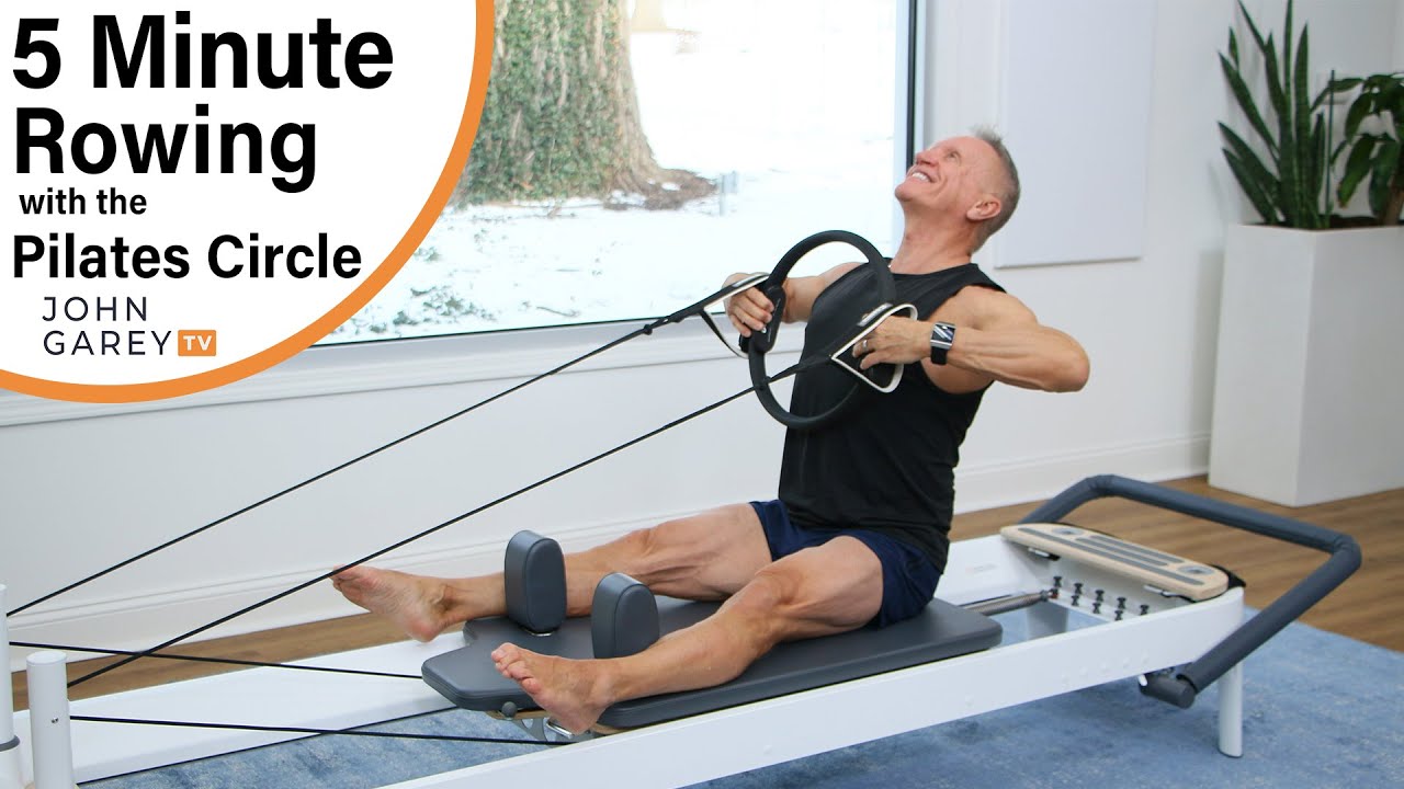5 Minute Reformer Workout - Rowing with Circle - YouTube