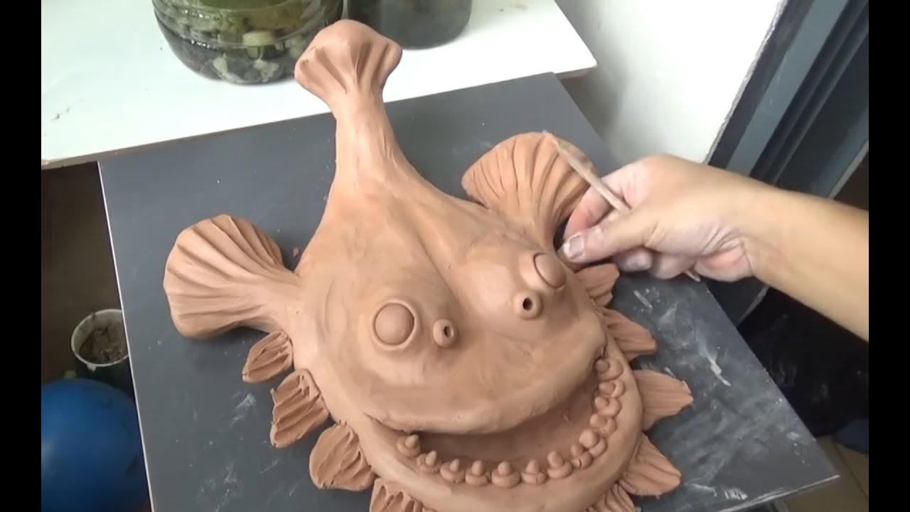 Two Amazing Sea Animal Sculptures Using Natural Clay | DIY Clay Craft ...