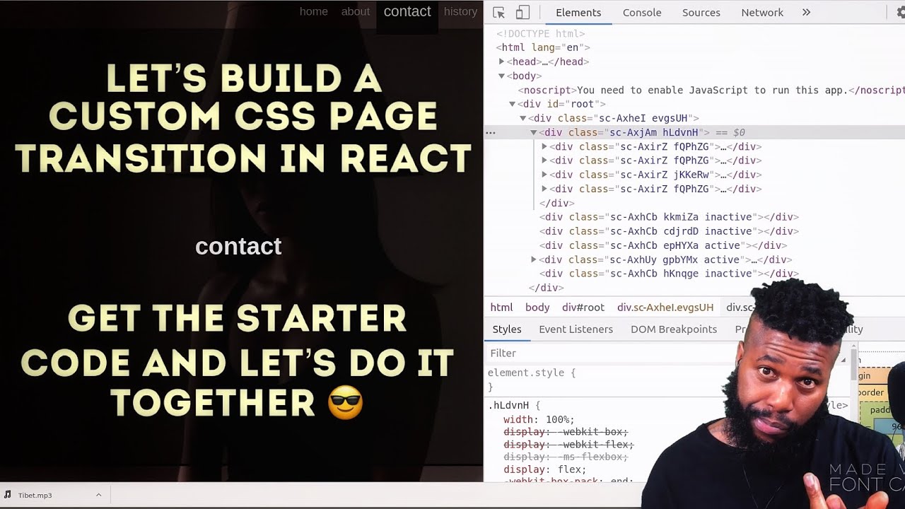 Amazing Custom CSS Page Transition using React!!! - YouTube