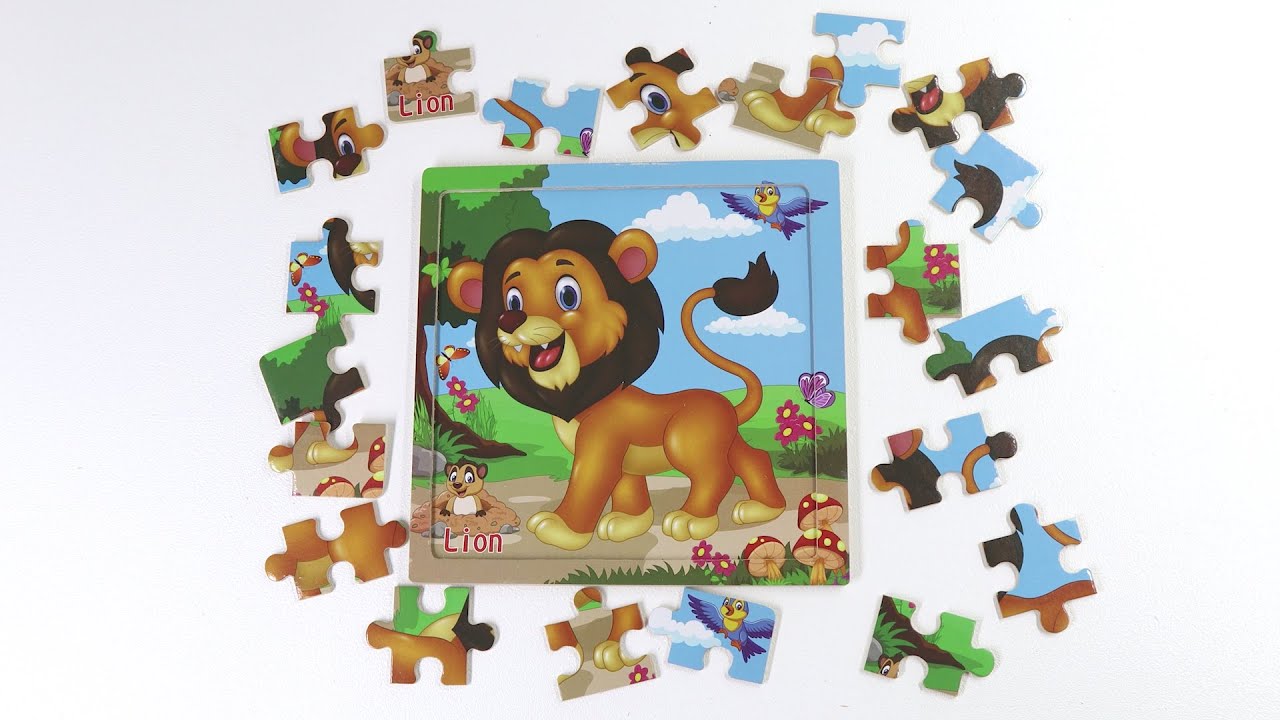 Lion Animal Puzzle for Toddlers | Best Learning Video for Kids - YouTube