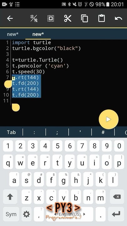 How To Make Star Using Python On Android #py3 #pydroid3 #python - YouTube