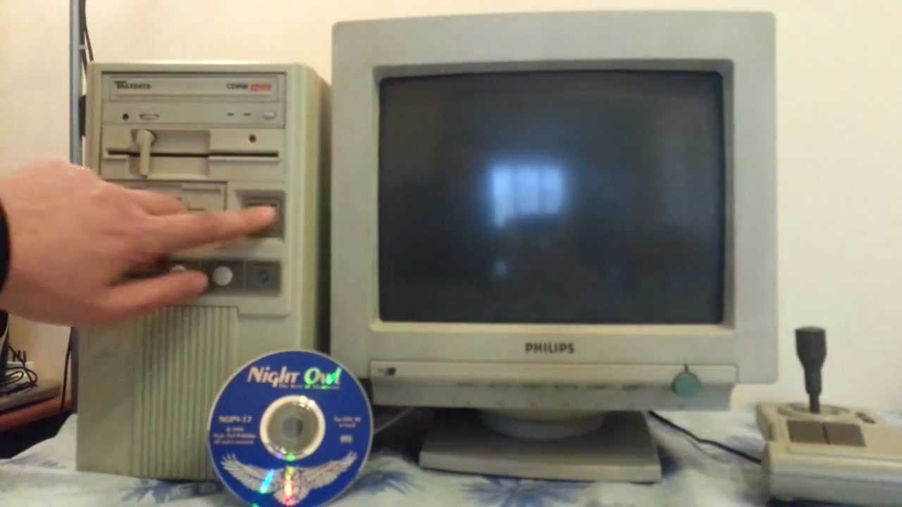 My DOS machine running Night Owl CD 17 and HD-Copy 2.0a - YouTube