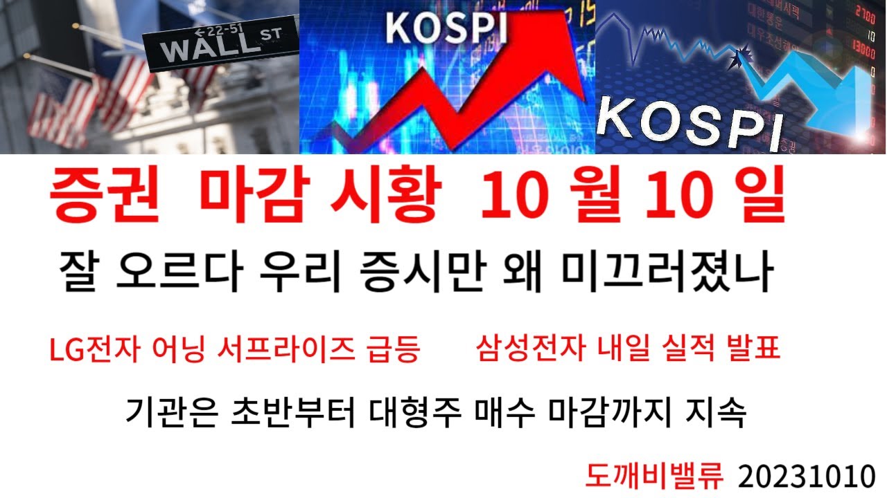 증권시황전략 10월11일 미국 금리 인하 솔솔 유럽증시 급등 미국증시 상승 삼성전자실적 오늘증시 긍정적 에코프로단기기술적반등자리