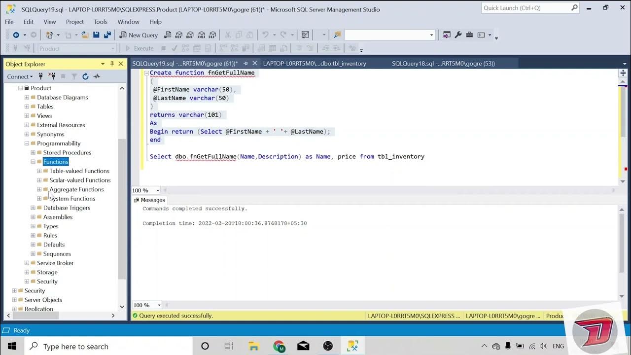 Sql Tutorial 27 Function And Types Tamil Youtube