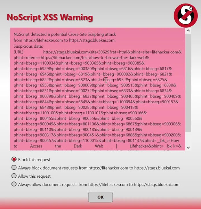 NoScript XSS Warning — Tor Browser#darkweb #darkwebhorrorstories - YouTube