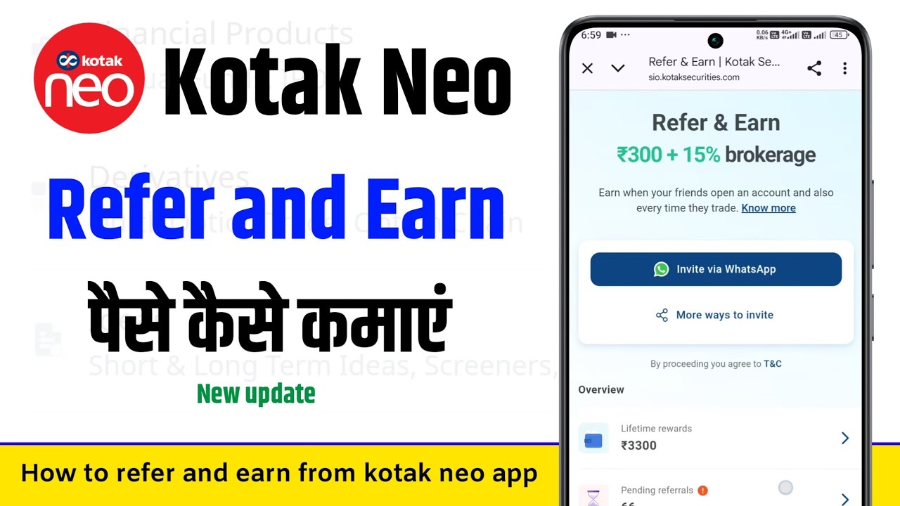 Kotak neo refer and earn new update | kotak neo se refer and earn kaise ...