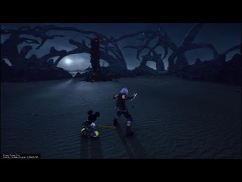 KINGDOM HEARTS 3 King Mickey and Riku entering Dark World - YouTube