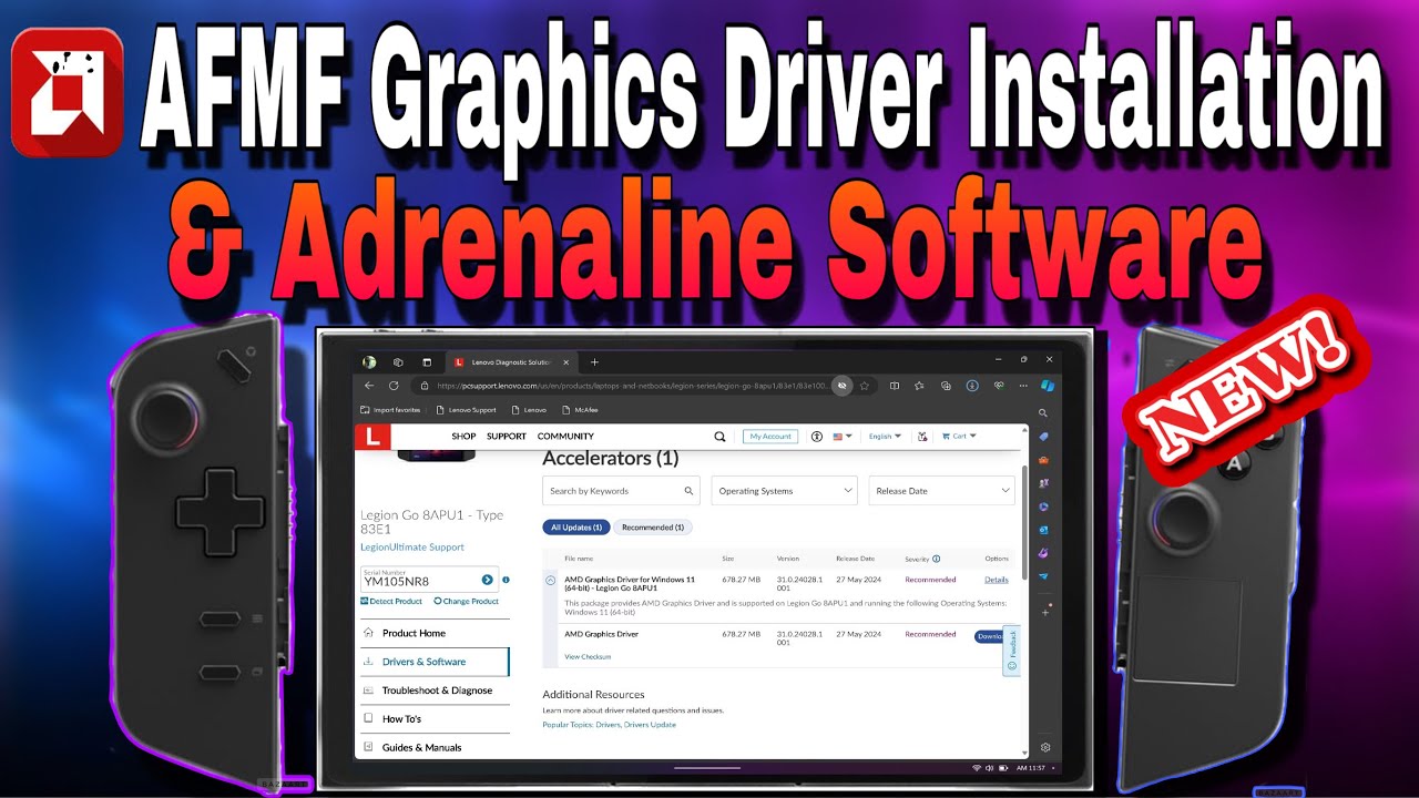 Lenovo Legion Go Official Release AFMF Driver & Adrenaline Software ...