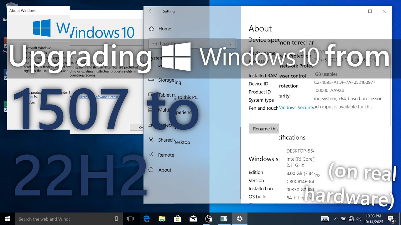 Upgrading every version of Windows 10 - on REAL hardware (Windows 10 ...