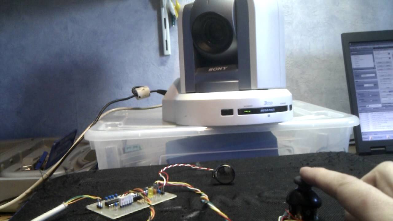 Sony ptz dome camera controller with pic 16f688 PCB Proto - YouTube