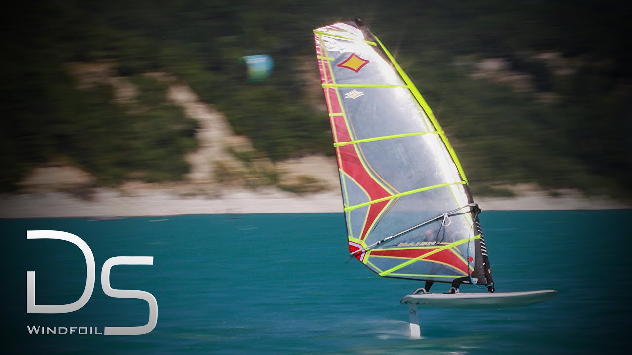 DS WINDFOIL - Session at lac de monteynard - YouTube