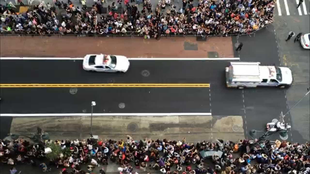 Pope Francis' NYC motorcade - YouTube