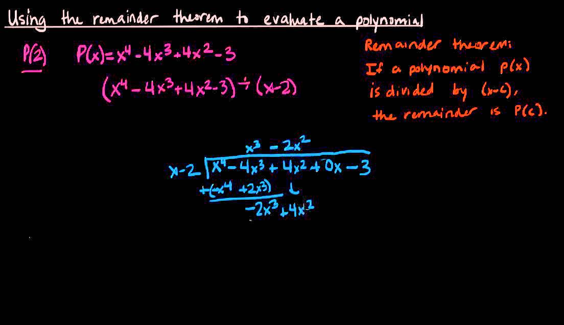 Using The Remainder Theorem To Evaluate A Polynomial YouTube using-the-remainder-theorem-to-evaluate-a-polynomial-youtube
