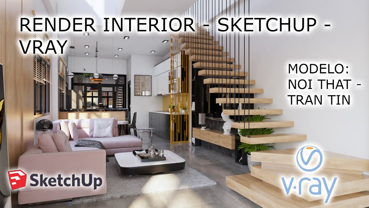 RENDER INTERIOR - SKETCHUP - VRAY - YouTube
