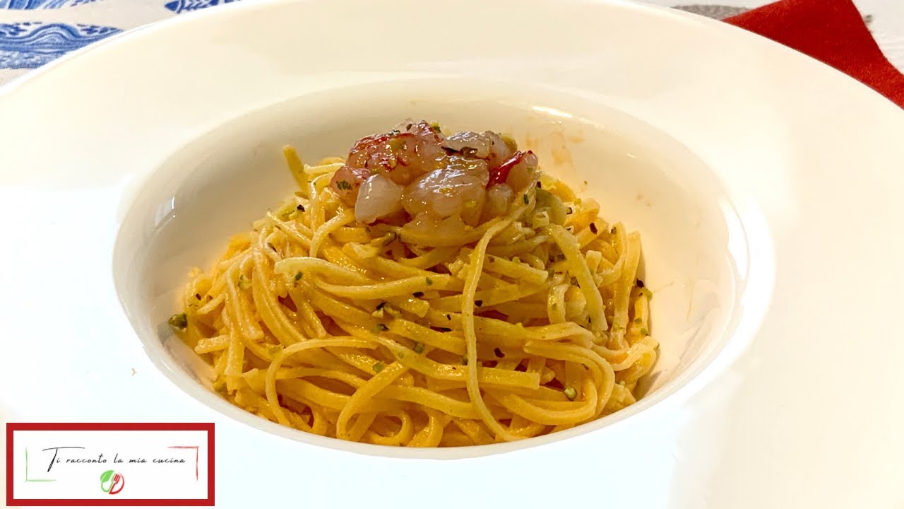 TAGLIOLINI CON GAMBERO ROSSO | Mantecati al lime e granella di ...