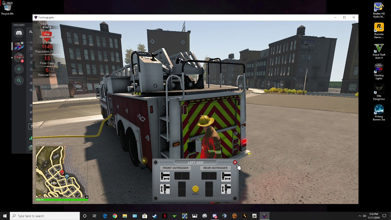 Flashing Lights: Ladder truck functions and a FIRE! - YouTube