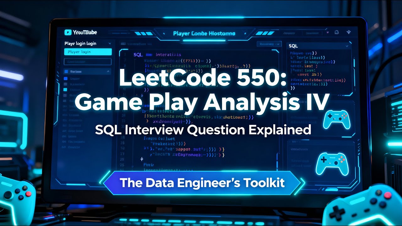 LeetCode 550 — Game Play Analysis IV | SQL Interview Question 🔥 | Data ...