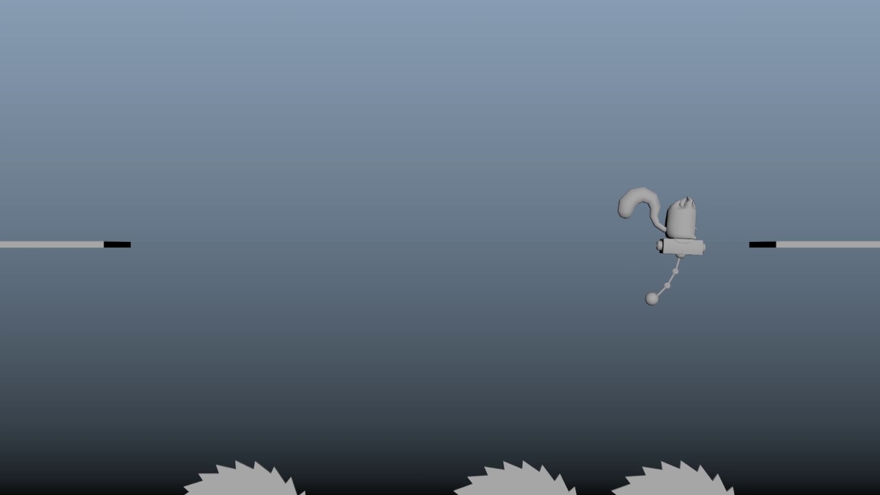 Squirrel jumps on pendulum, Maya animation - YouTube