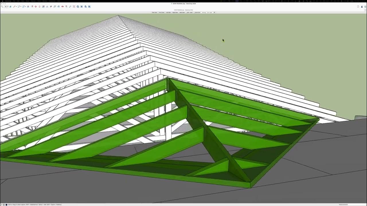 SketchUp Pro: TRUSS OVER-FRAMING and stuff - YouTube
