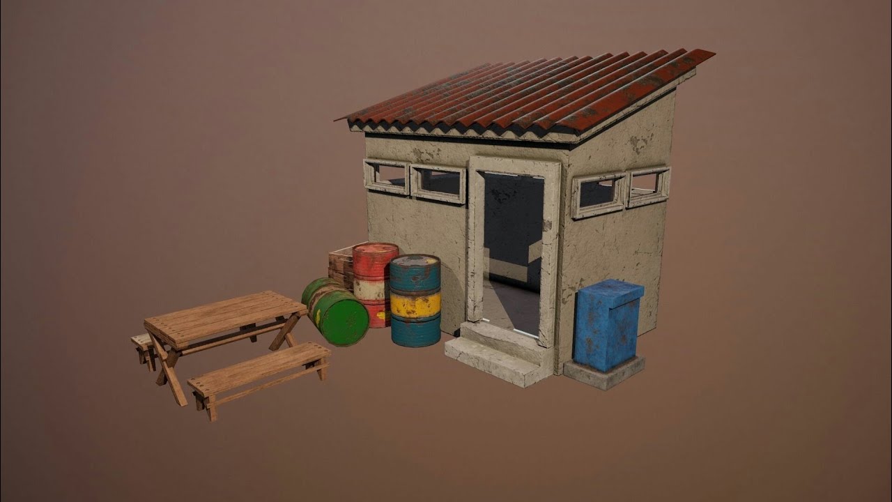Modeling a pubg style shed using Maya 2018 / game asset modeling series ...