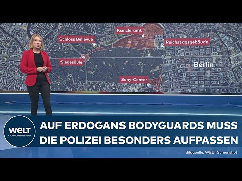 GROSSEINSATZ IN BERLIN: Staatsbesuch von türkischem Präsident Erdogan setzt Polizei unter Druck
