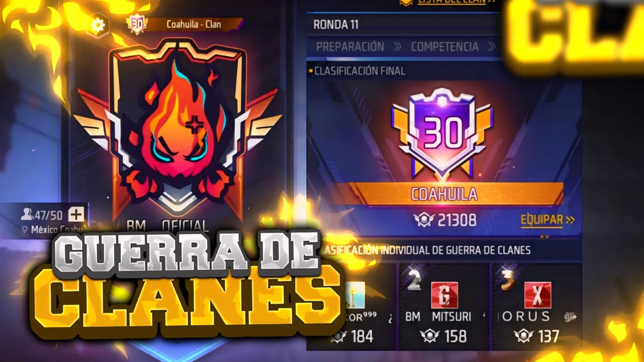 GUERRA DE CLANES BM OFICIAL 🔥 | FREE FIRE - BLANCA MERAZ - YouTube